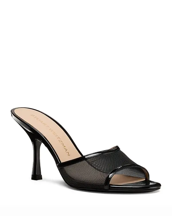 STUART WEITZMAN Bareitall 85 Slides - Black