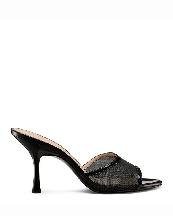STUART WEITZMAN Bareitall 85 Slides - Black