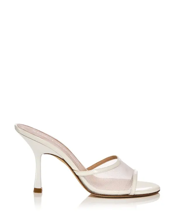 STUART WEITZMAN Bareitall 85 Slides - White/blanco