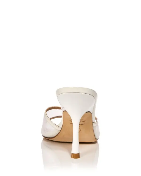STUART WEITZMAN Bareitall 85 Slides - White/blanco