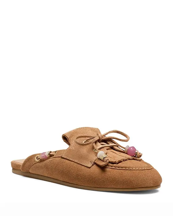 STUART WEITZMAN Majorca Tinsley Mules - New Camel
