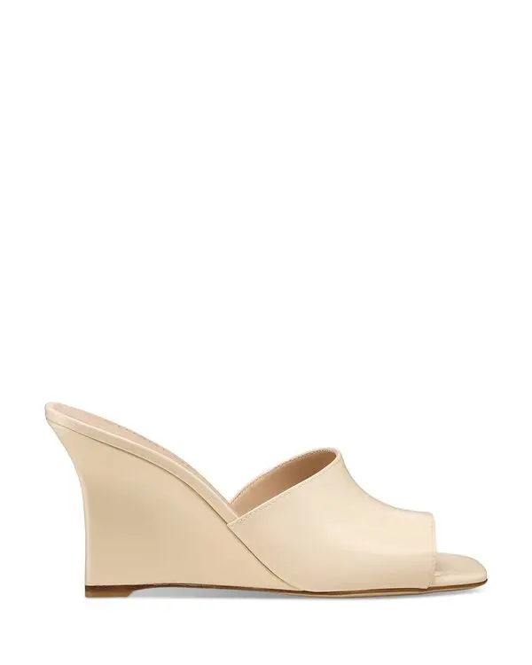 STUART WEITZMAN Vini 85 Wedge Slides - Linen