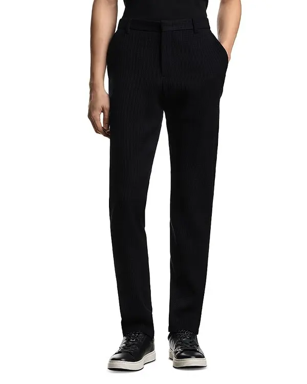 Emporio Armani Stretch Wool Trousers - Solid Blue