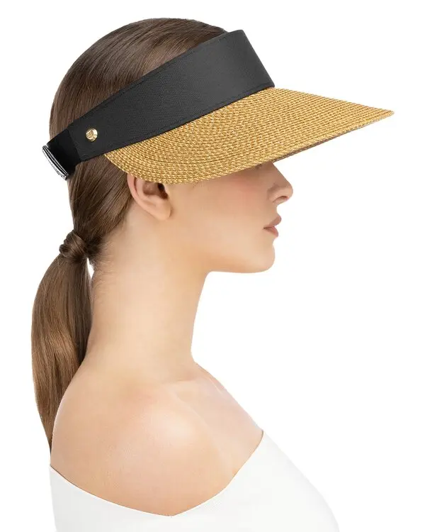 Eric Javits Champ Ii Visor - Cream/black