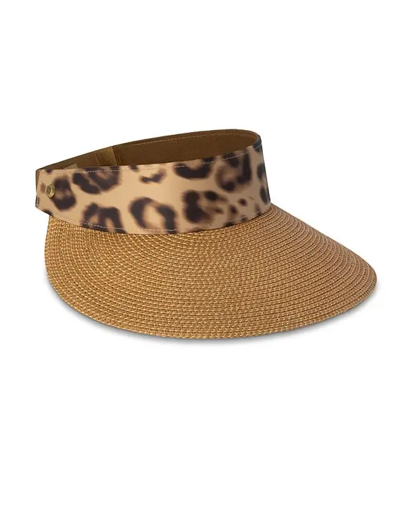 Eric Javits Champ Ii Visor - Natural/jaguar