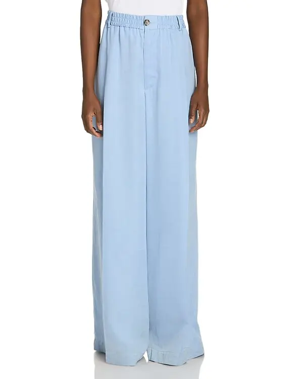 Marni Flowy Wide Leg Pants - Light Blue