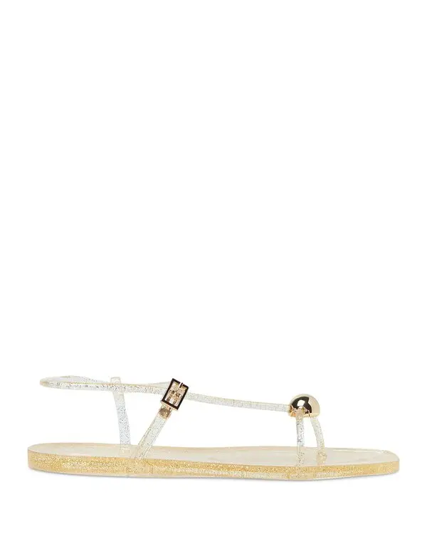 LOEFFLER RANDALL Dana Glitter Thong Sandals - Champagne