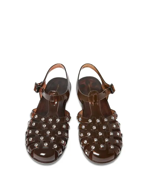LOEFFLER RANDALL Rhinestone Embellished Fisherman Sandals
