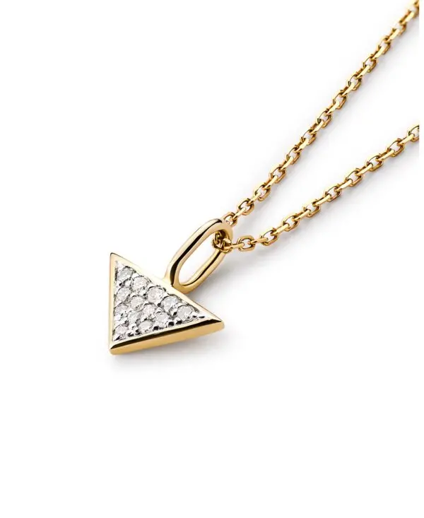 ANA LUISA Yellow Gold Trillion Charm Necklace - Gold/diamond