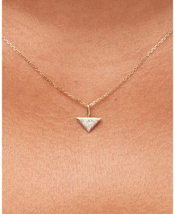 ANA LUISA Yellow Gold Trillion Charm Necklace - Gold/diamond