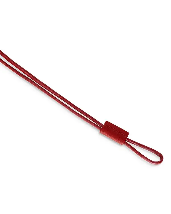 ANABEL ARAM Cheval Leather Necklace - Silver/rouge