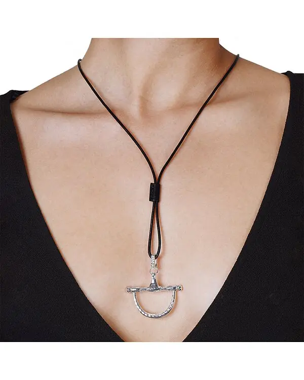 ANABEL ARAM Cheval Medium Bit Pendant - Silver/black