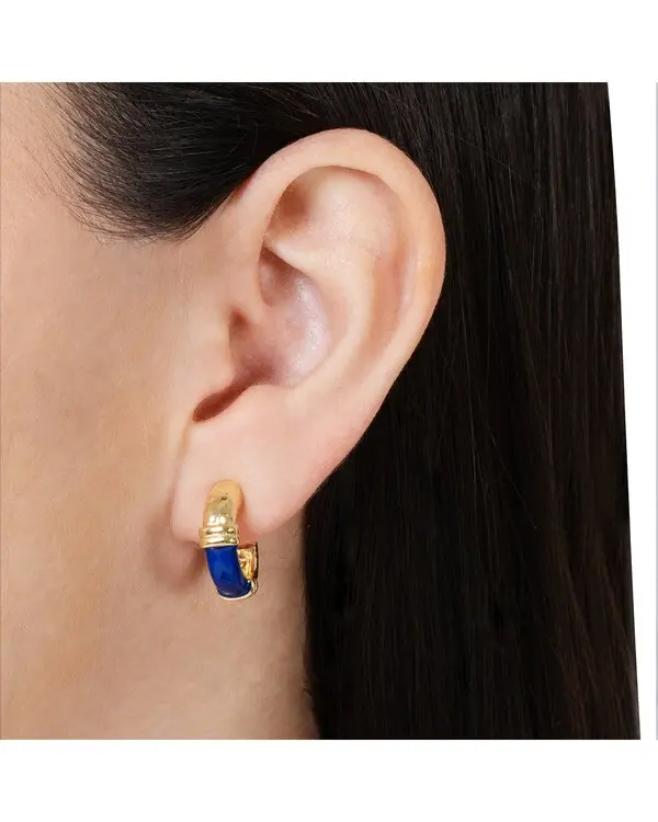 ANABEL ARAM Forza Huggie Hoop Earrings - Lapis