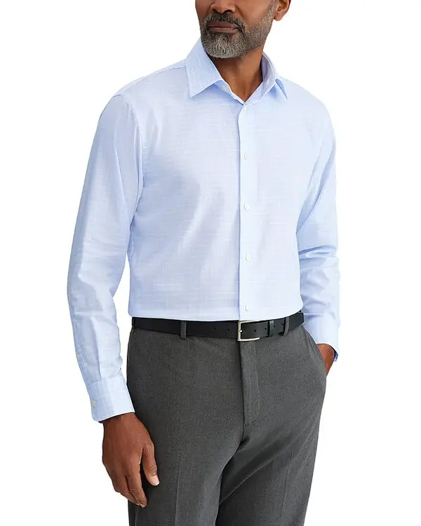Bloomingdale'S Regular Fit Stretch Dress Shirt Exclusive - Blue