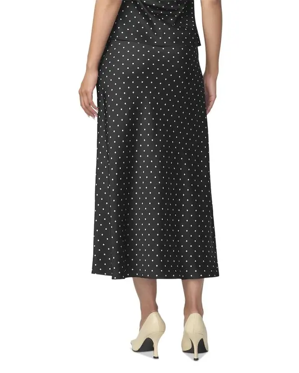 Joe's Jeans The Ines Midi Skirt - Black Polka