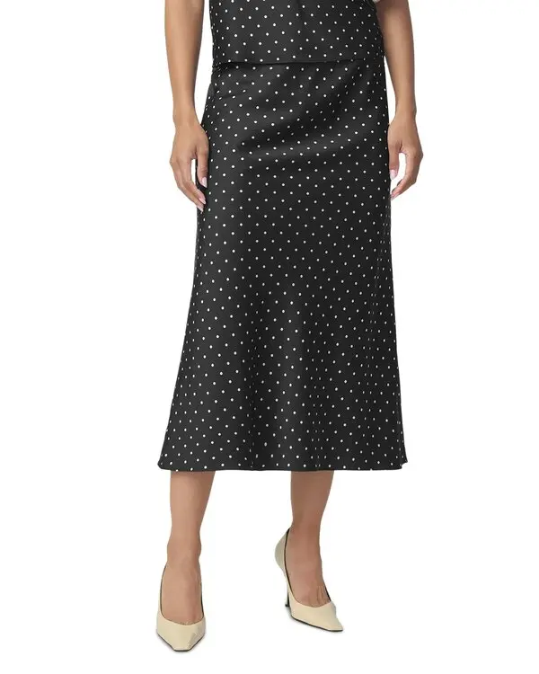 Joe's Jeans The Ines Midi Skirt - Black Polka