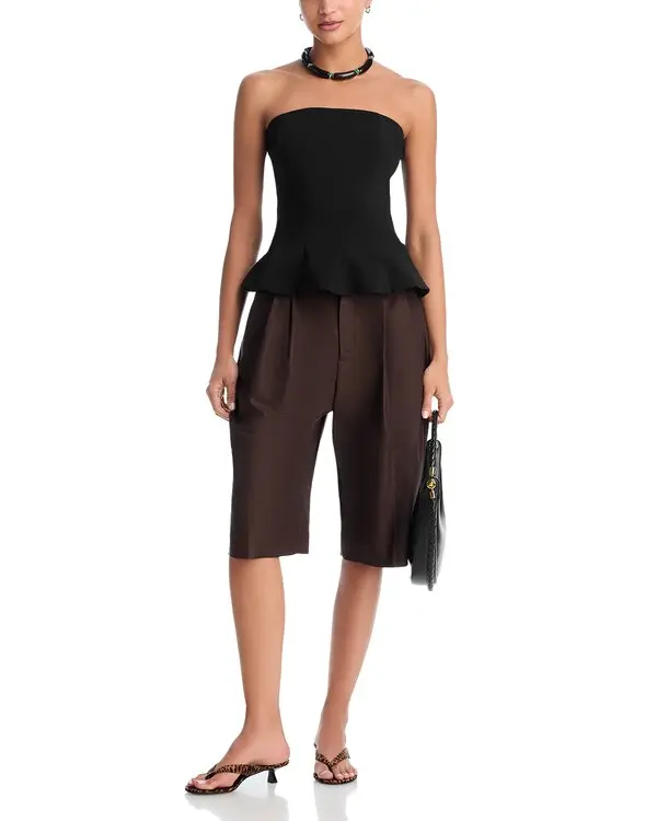 Aqua Panel Strapless Top - Black