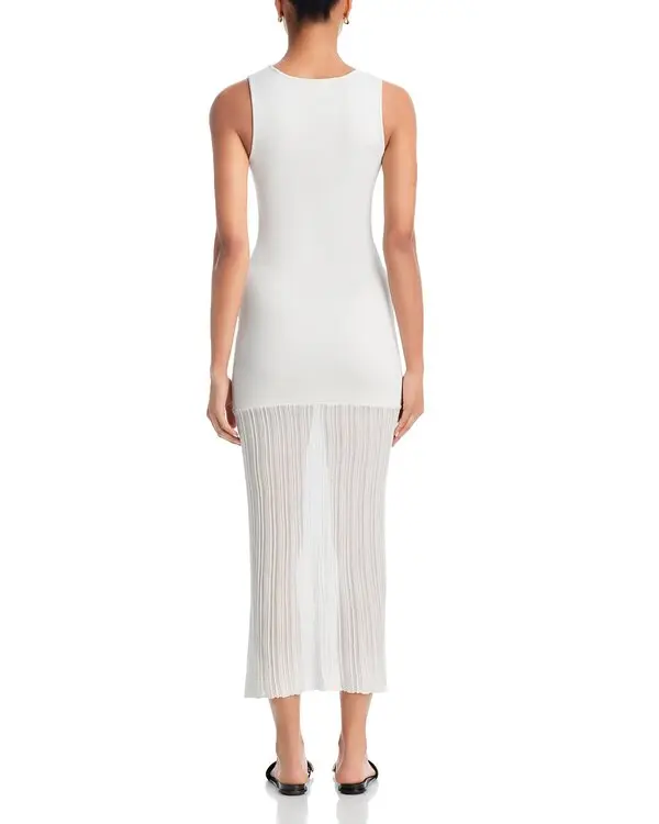 Aqua Knit Sheer Bottom Maxi Dress