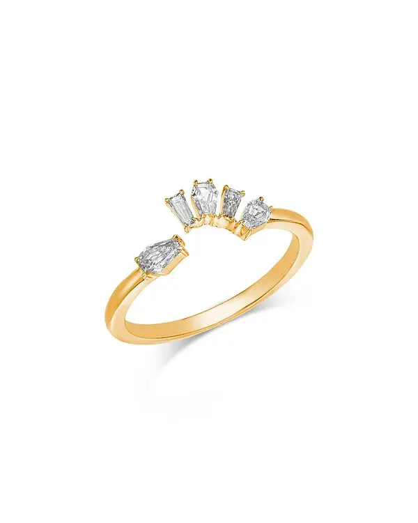 MOON & MEADOW 14k Yellow Lab Grown Diamond Cuff Ring - Gold