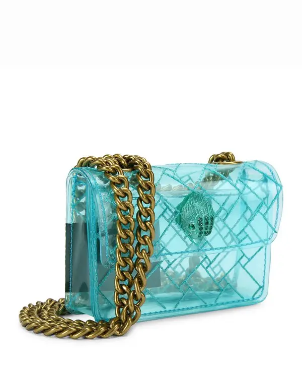 Kurt Geiger Kensington Micro Vinyl Shoulder Bag - Turquoise