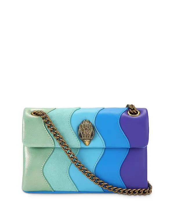 Kurt Geiger Kensington Mini Leather Shoulder Bag - Open Blue