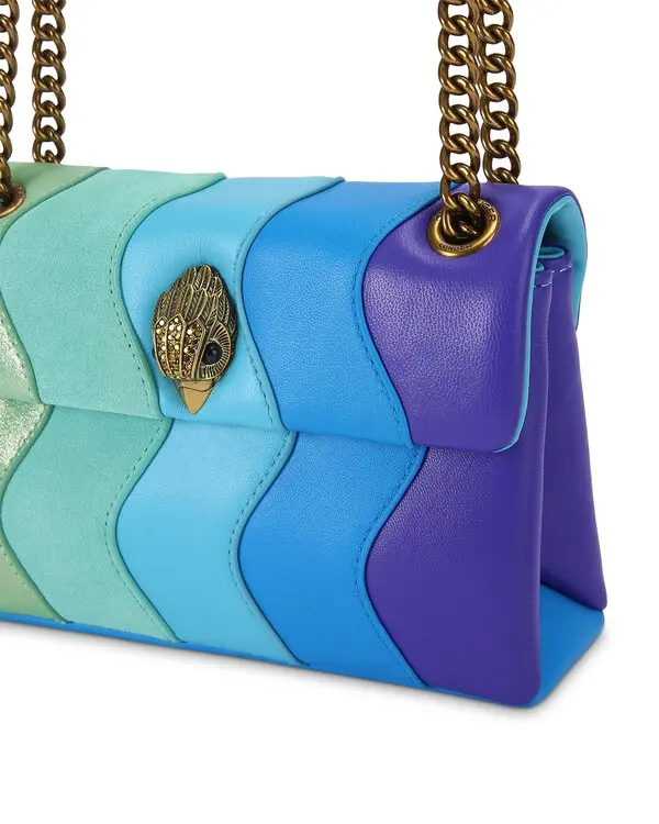 Kurt Geiger Kensington Mini Leather Shoulder Bag - Open Blue