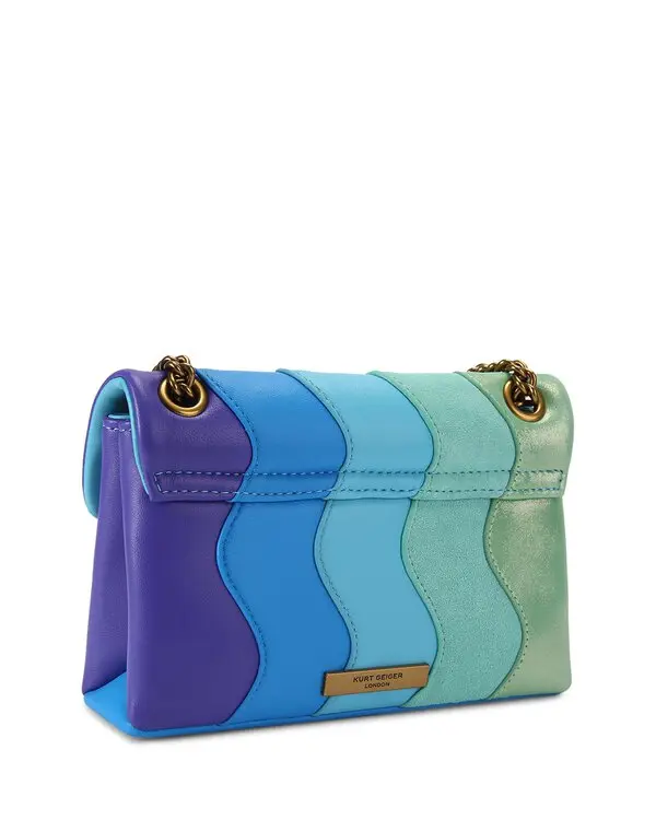 Kurt Geiger Kensington Mini Leather Shoulder Bag - Open Blue