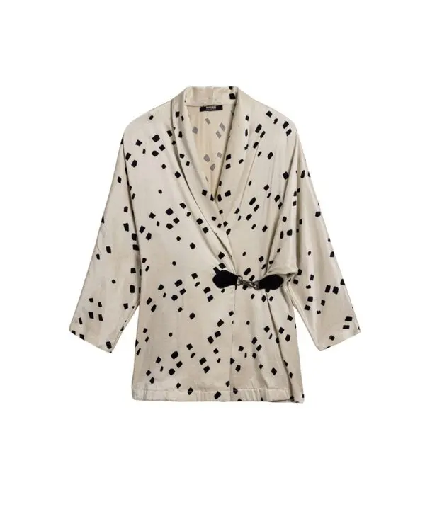 NOCTURNE Printed Wrap Jacket