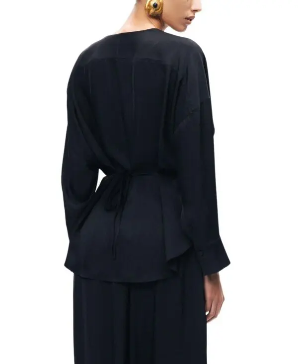 NOCTURNE Draped Buckle-detail Shirt