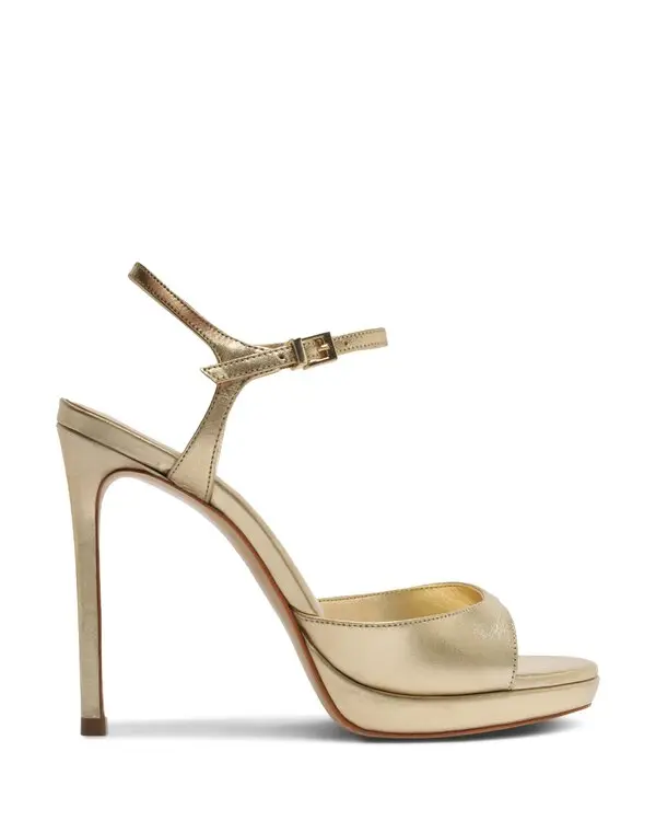 Schutz Scarlett Platform Sandals - Platina