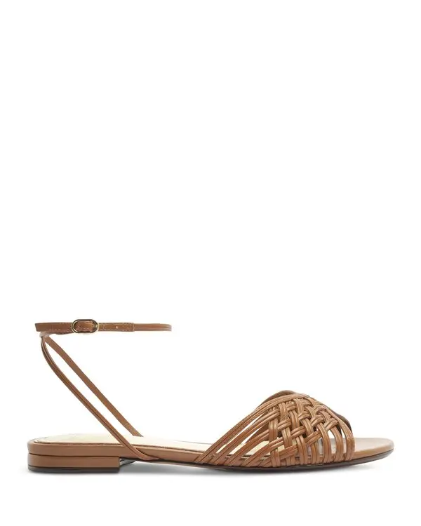 ALEXANDRE BIRMAN Lillian Leather Flat Sandals - Espresso
