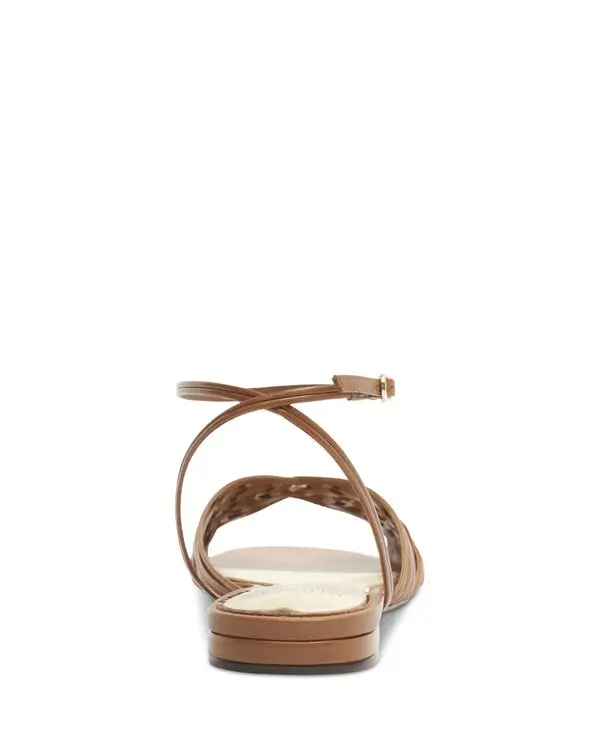 ALEXANDRE BIRMAN Lillian Leather Flat Sandals - Espresso
