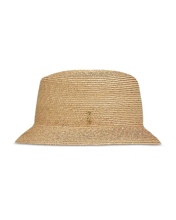 Saint Laurent Maglina Straw Bucket Hat - Rope