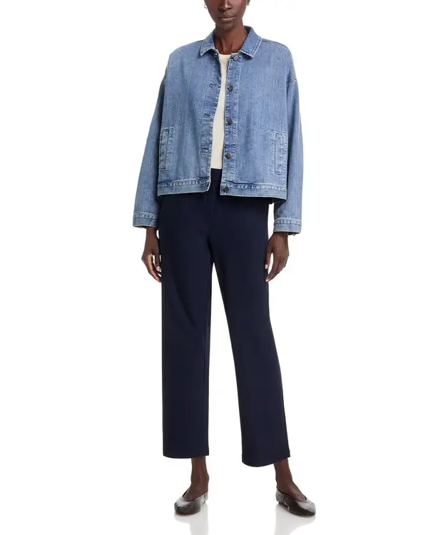 Eileen Fisher Cotton Stretch Denim Jacket