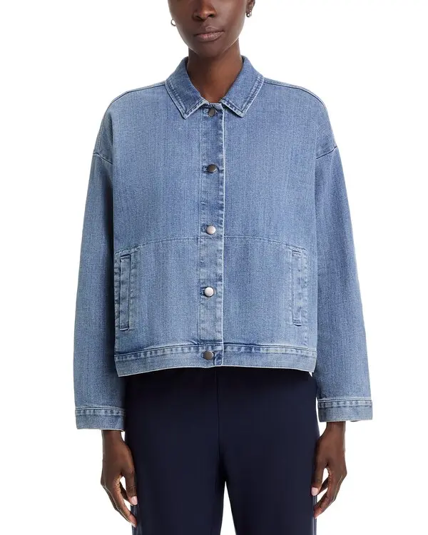 Eileen Fisher Cotton Stretch Denim Jacket