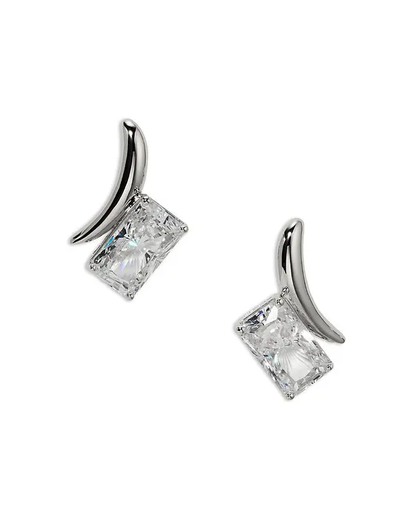 Nadri Phenom Drop Stud Earrings - Rhodium