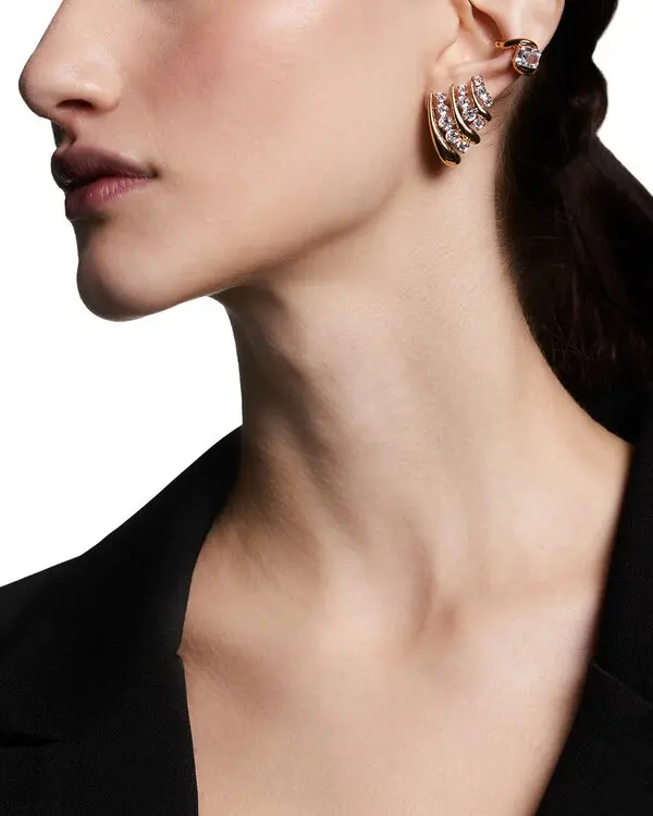Nadri Phenom Multi J Hoop Earrings