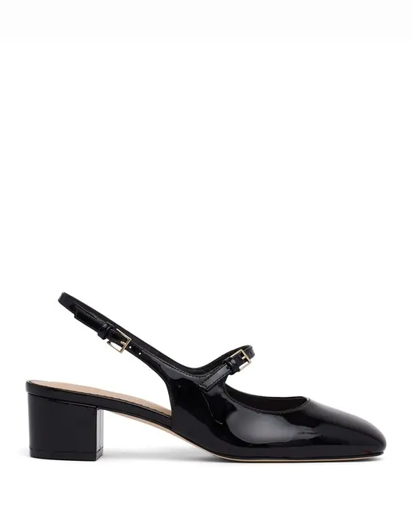 Cinq À Sept Diana Patent Mary Jane Slingback Pumps - Black