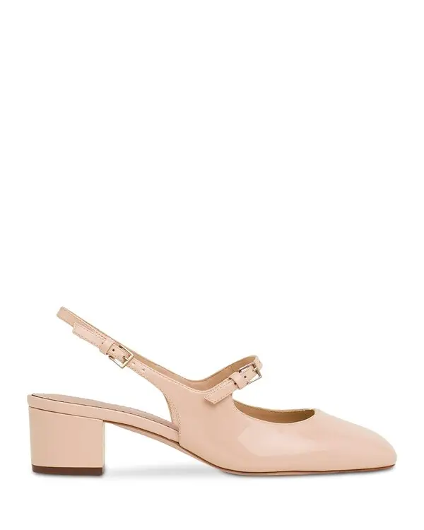 Cinq À Sept Diana Patent Mary Jane Slingback Pumps - Nude