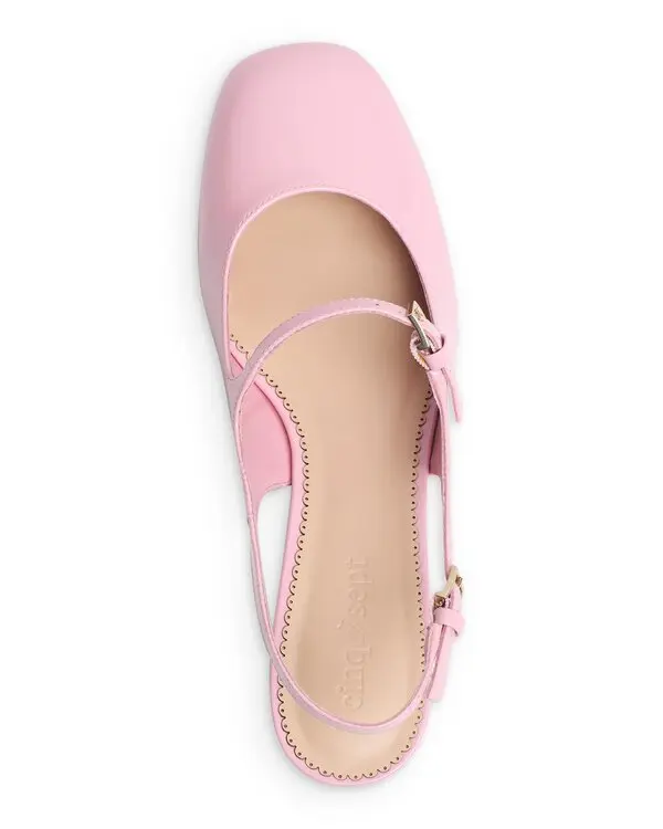 Cinq À Sept Diana Patent Mary Jane Slingback Pumps - Pink Nectar