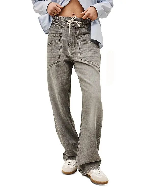 Ba&sh Yima Wide Leg Jeans - Grey