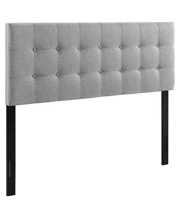 MODWAY Emily Upholstered Fabric Headboard - Gray