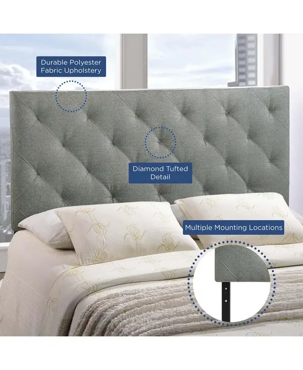 MODWAY Theodore Upholstered Fabric Headboard