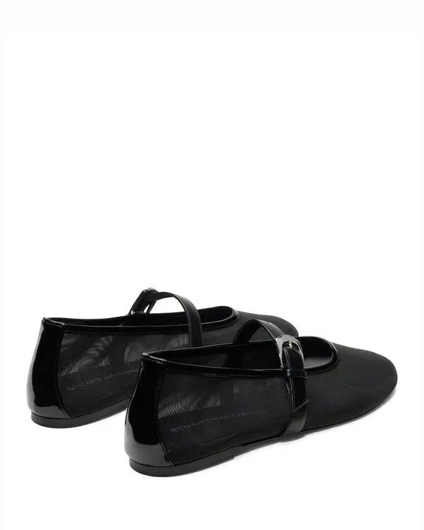 STUART WEITZMAN Sai Bareitall Mary Jane Flats - Black