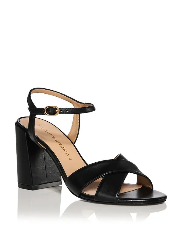 STUART WEITZMAN Alyssa 85 Block Heel Sandals - Black