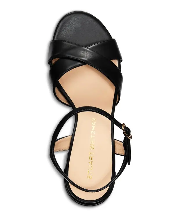 STUART WEITZMAN Alyssa 85 Block Heel Sandals - Black