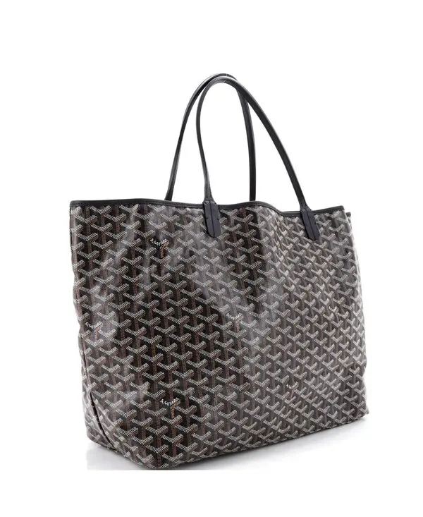 Goyard Gm Saint Louis Tote Coated Canvas - Black