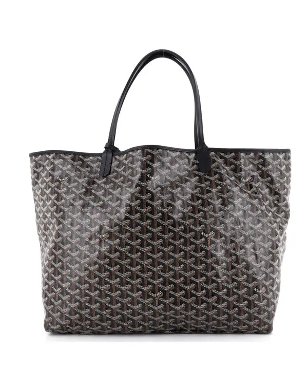 Goyard Gm Saint Louis Tote Coated Canvas - Black