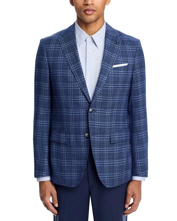 BOSS Hutson Plaid Slim Fit Sport Coat