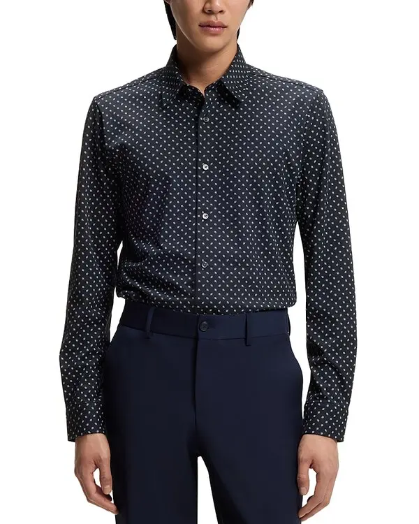 BOSS P-roan Kent Slim Fit Button Down Shirt
